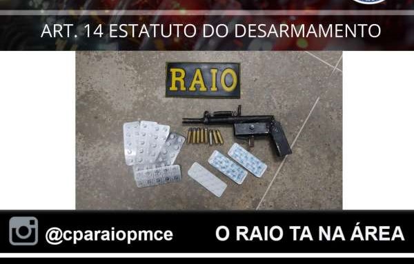 Pmce Prende Suspeito Com Arma Artesanal E Comprimidos De Uso Controlado