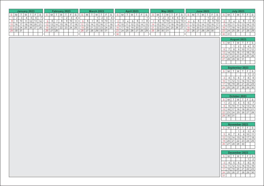 Cara Otomatis Desain Kalender Sendiri Setiap Tahunnya Dengan Calendar