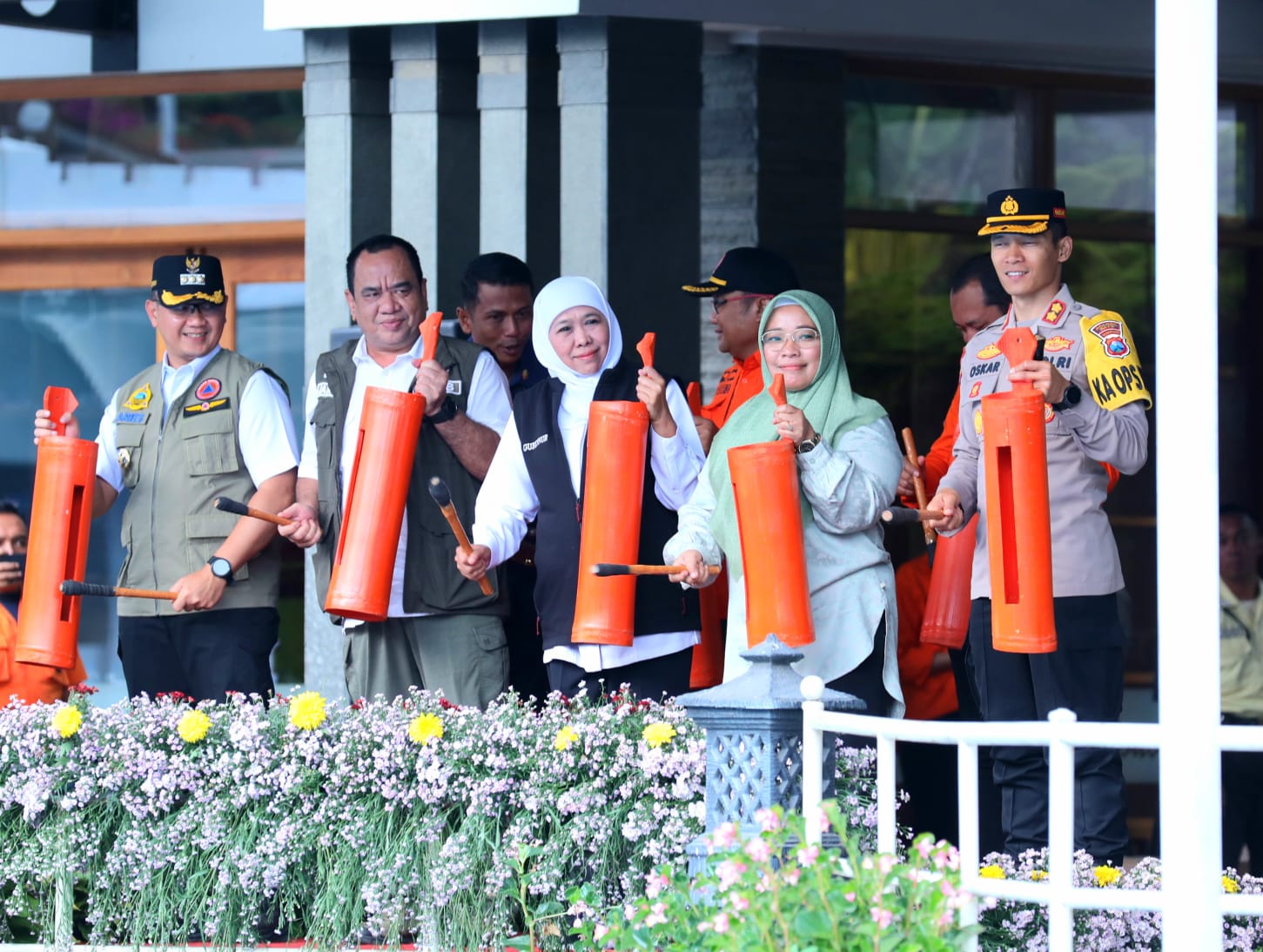 Gubernur Khofifah Pimpin Apel Siaga Bencana Hidrometeorologi Di Kota Batu