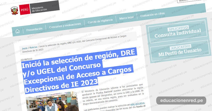 Minedu Inició La Selección De Región Dre Yo Ugel Del Concurso