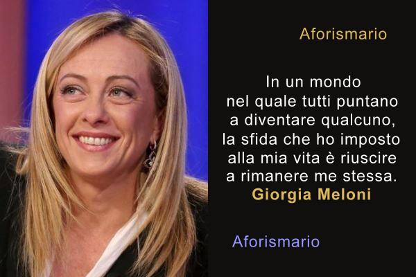 Le Migliori Frasi Di Giorgia Meloni Aforismario