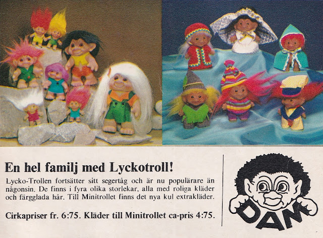 Nostalgorama Reklam För Dam Lyckotroll 1975