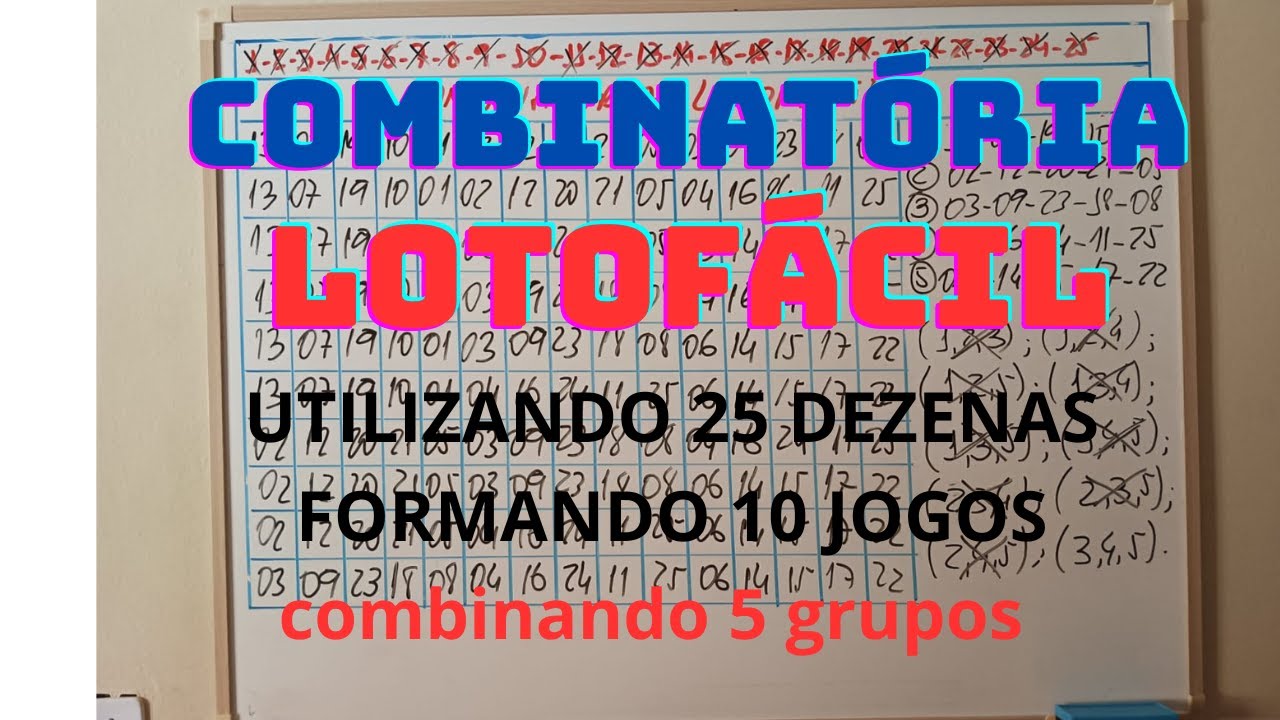 Combinatória Lotofácil Como Combinar 25 Dezenas Em 10 Jogos Para