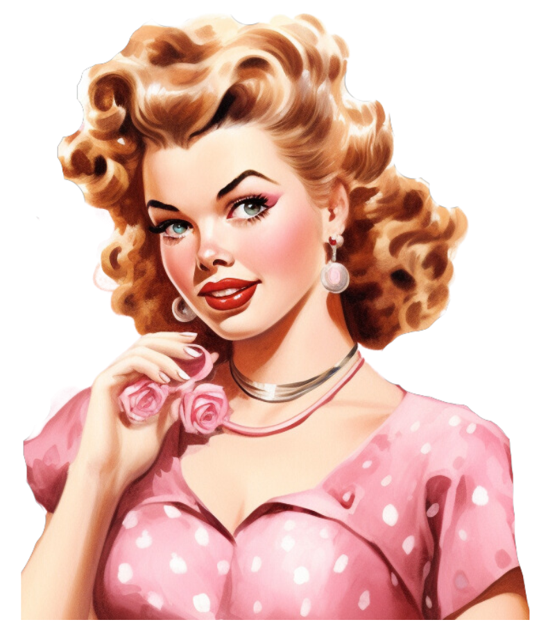 Cliparts From Anna Vintage Girls Винтажные девушки Png