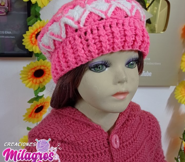 Milagros Ena Boina Tejida A Crochet En Punto Bavarian O Rombos En