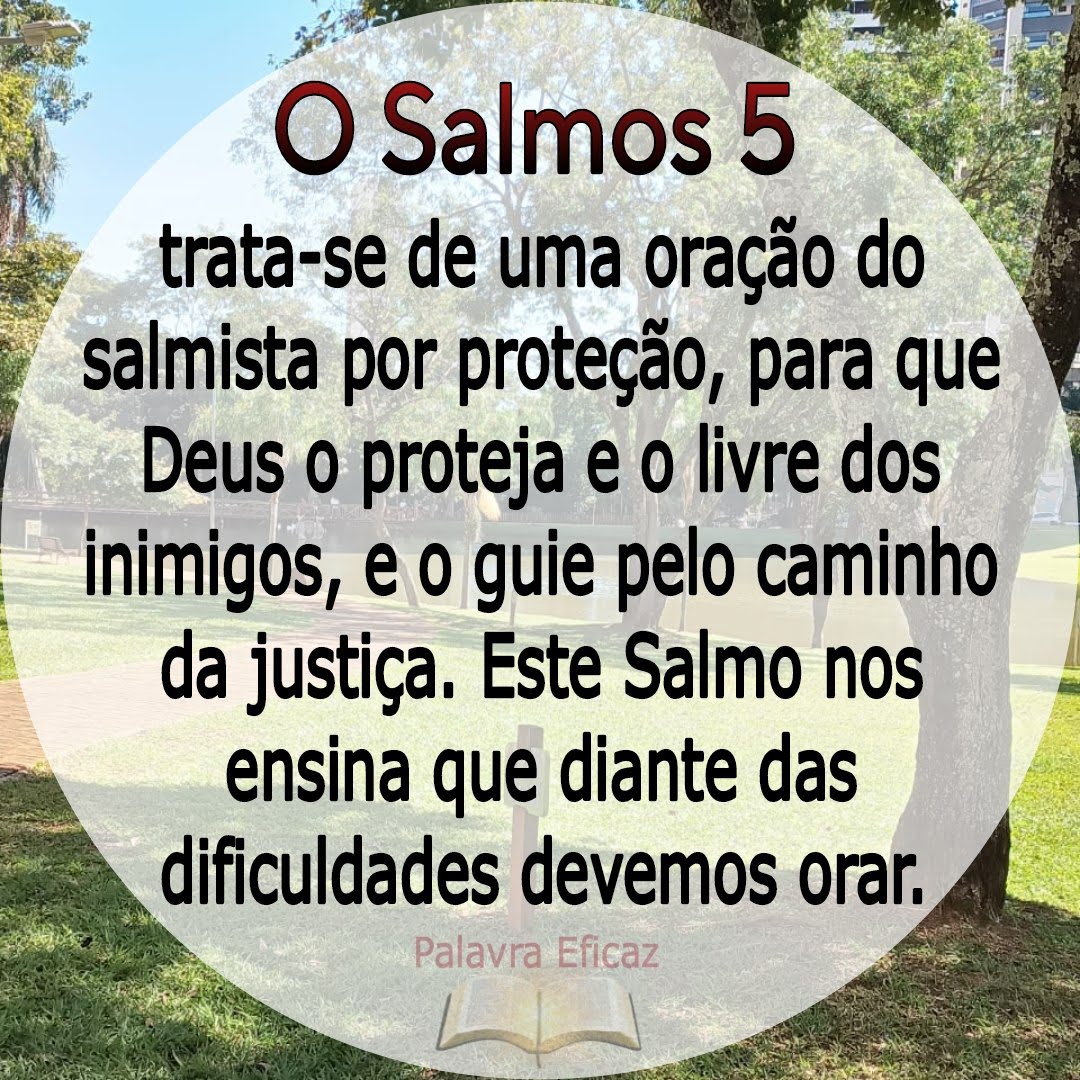 Palavra E Ação Salmos 5 Comentário