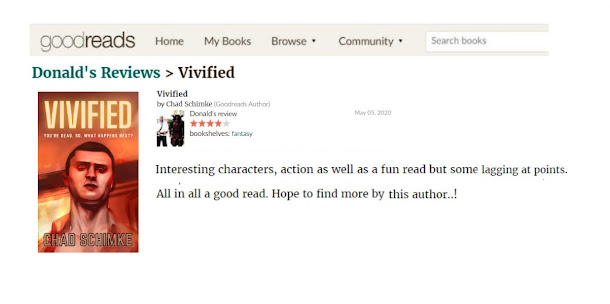 Author Chad Schimke Review Of Vivified By Donald