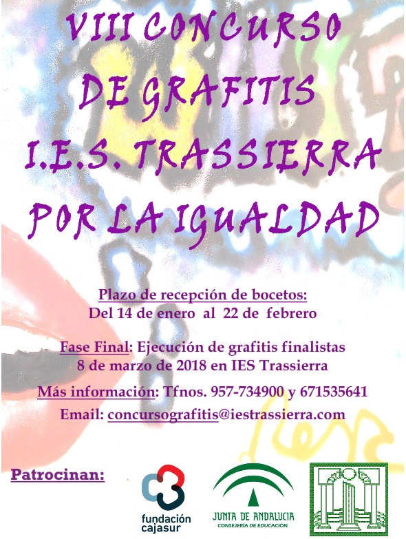 Camino Común Ies Trassierra Por La Igualdad Viii Concurso De Grafitis