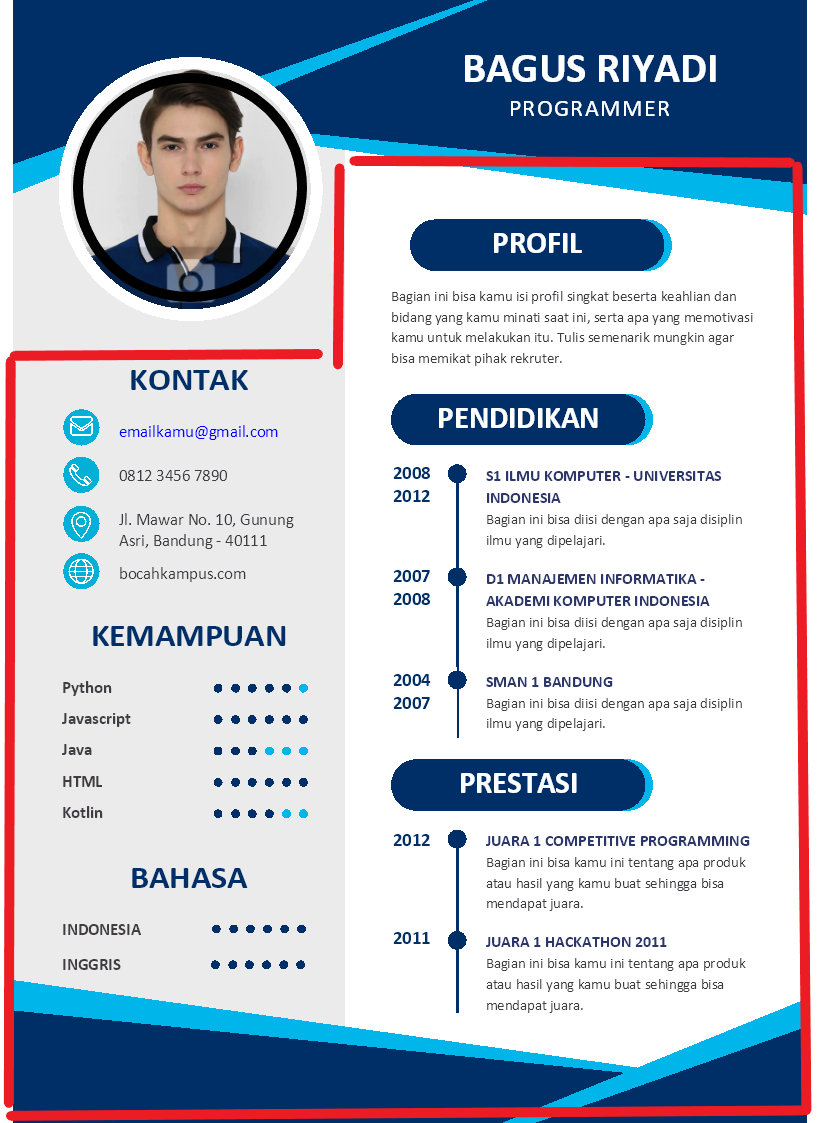 4 Contoh Biodata Diri Yang Menarik Di Cv Pujihartonoid