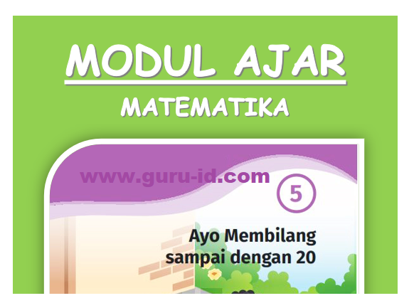 Contoh Modul Ajar Matematika Sd Lengkap Di Sekolah Pe