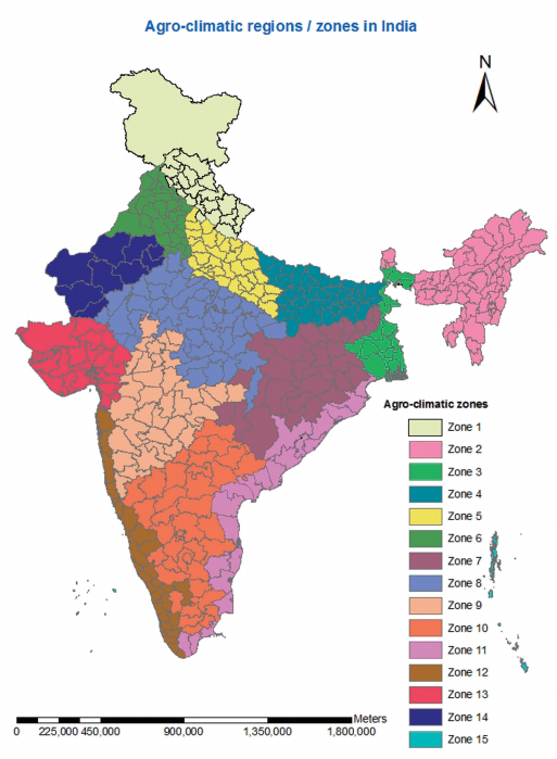 Agro Climatic Regions Zones In India