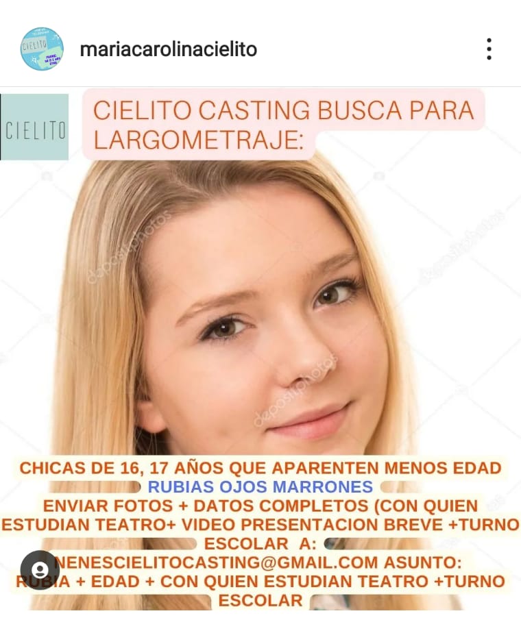 Casting En Argentina Se Buscan Actrices Chicas De 16 17 Años Para
