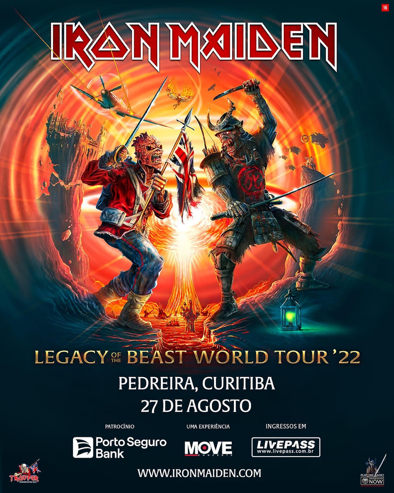 Ingressos Iron Maiden Em Curitiba Pedreira Paulo Leminski 27 De Agosto