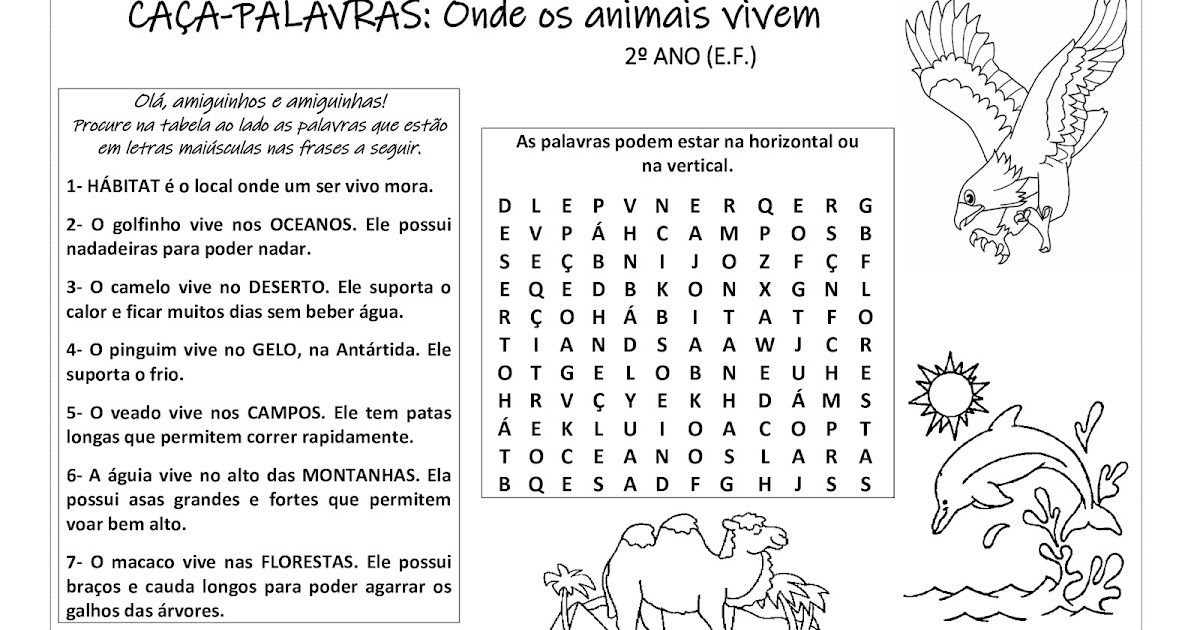 Passatempos Em Ciências E Meio Ambiente CaÇa Palavras Onde Os