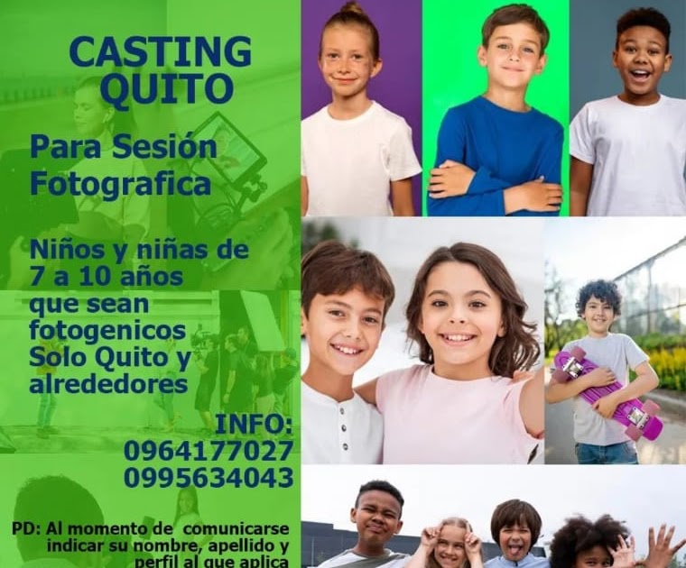 Casting Quito Se Buscan NiÑos NiÑas De 7 A 10 Años Y Adolescentes