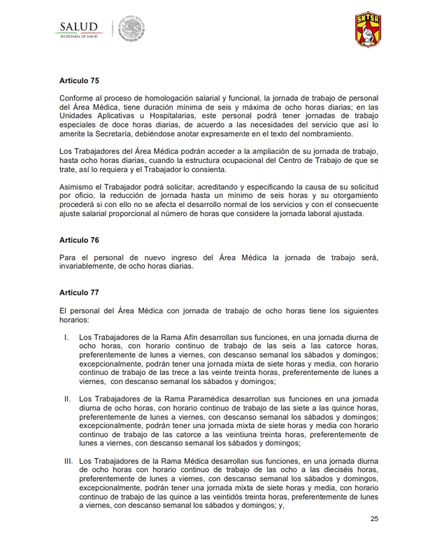 SecciÓn No 79 Sntsa Condiciones Generales De Trabajo De La Ss