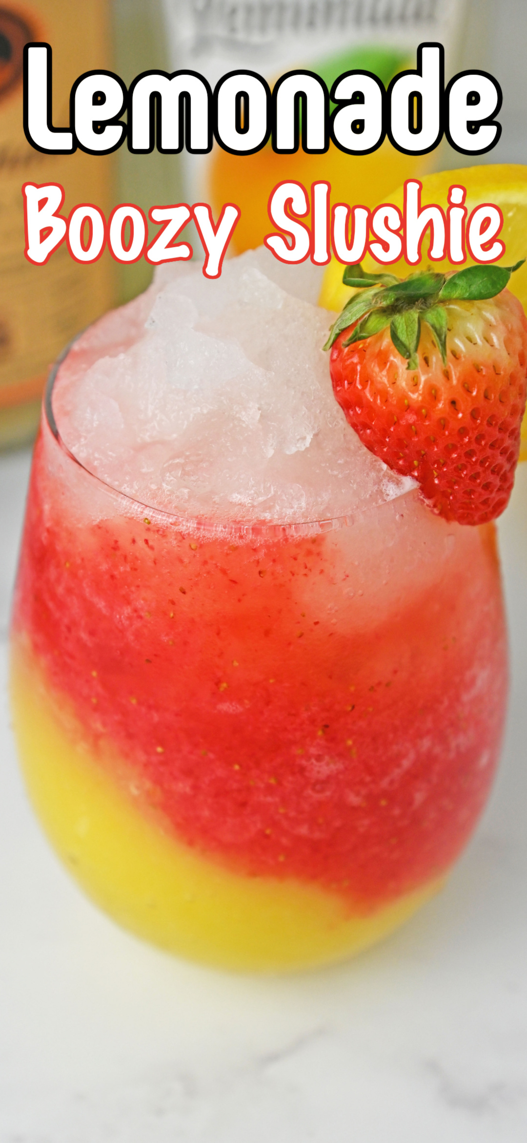 Strawberry Mango Lemonade Boozy Slushie