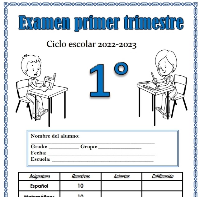 Ts Matem Ticas Lpm Primero Examen Trimestral Primer Grado Hot Sex Picture