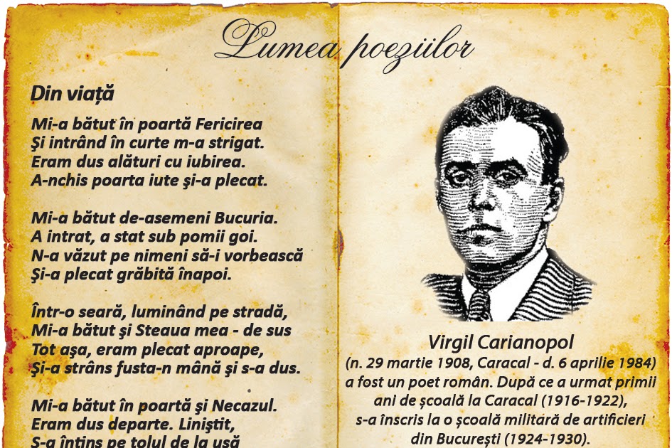 Moara Lui Gelu Lumea Poeziilor Virgil Carianopol