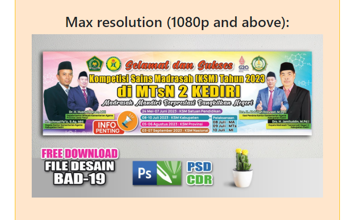 Free Psd Dan Cdr Banner Desain Spanduk Banner Ksm Kompetisi Sains