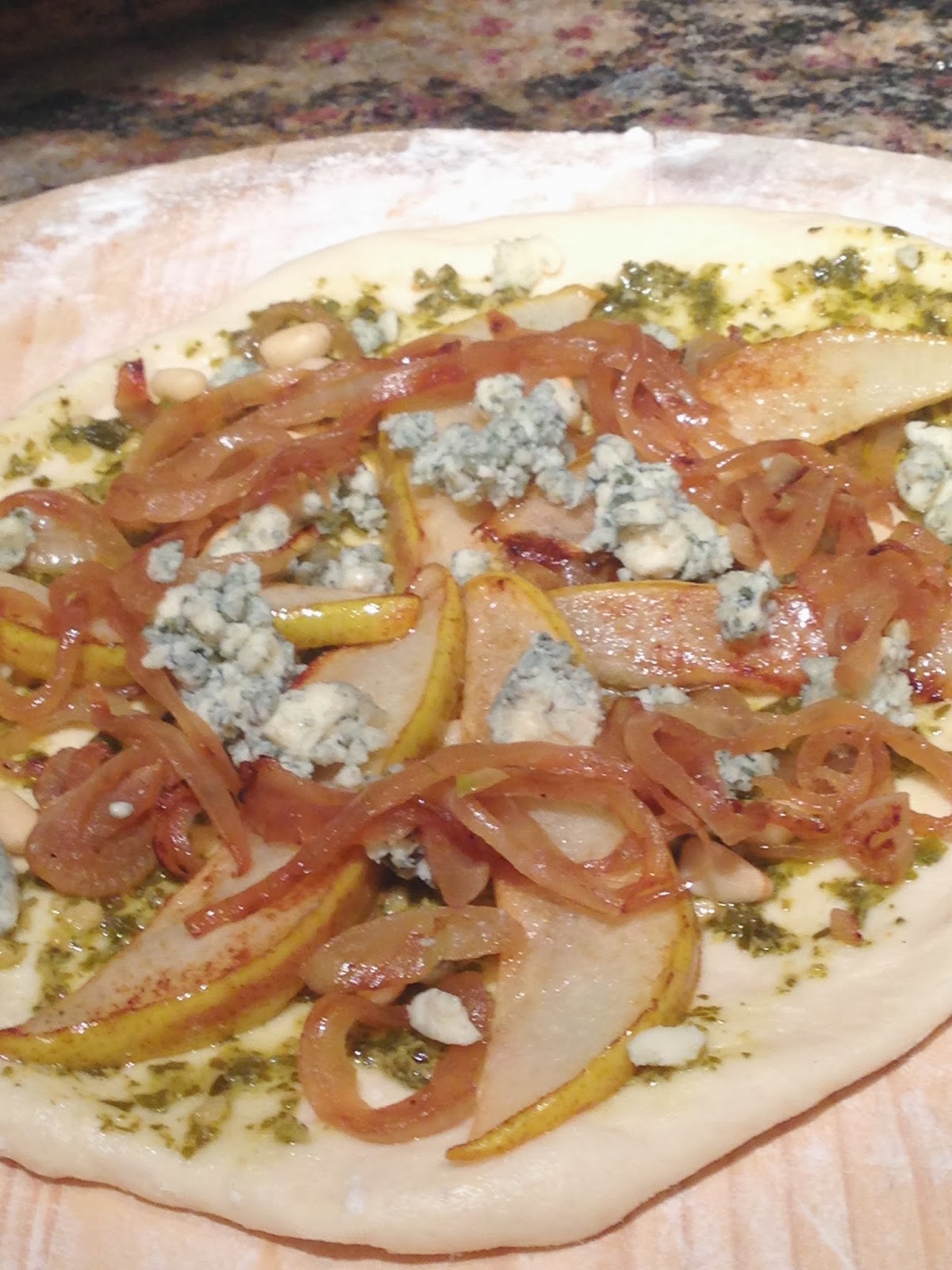 Pesto Pear And Gorgonzola Pizza Purple Chocolat Home