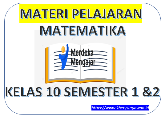 Materi Matematika Kelas 10 Semester 1and2 Kurikulum Merdeka