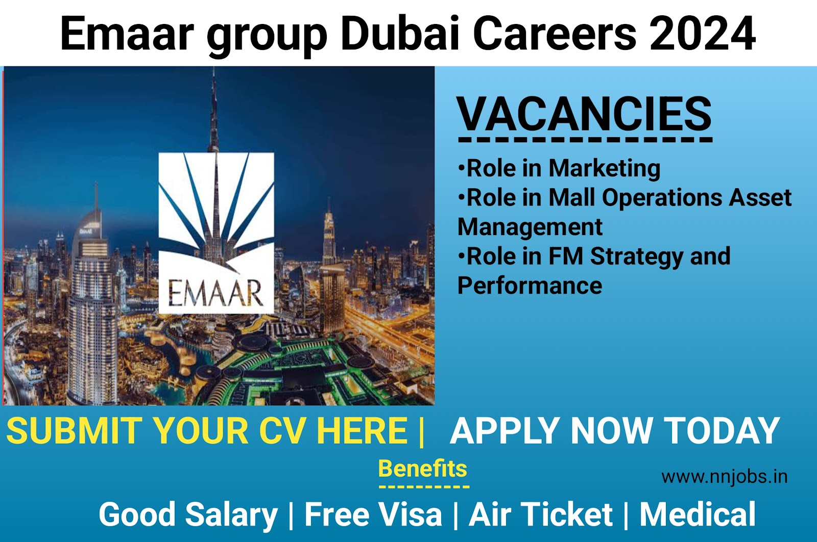 Emaar Group Dubai Careers 2024 Latest Dubai Job Vacancies 2024