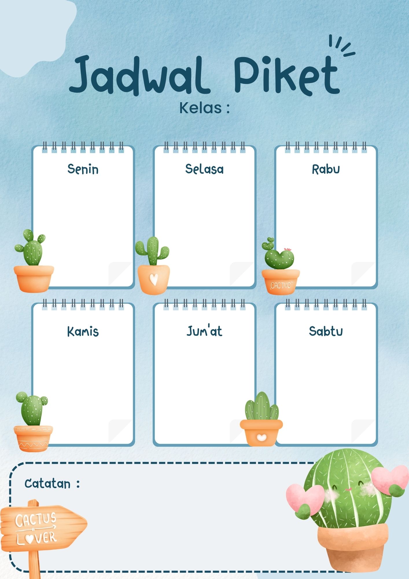 Download Template Powerpoint Ppt Jadwal Piket Kelas 100 Editable Ppt