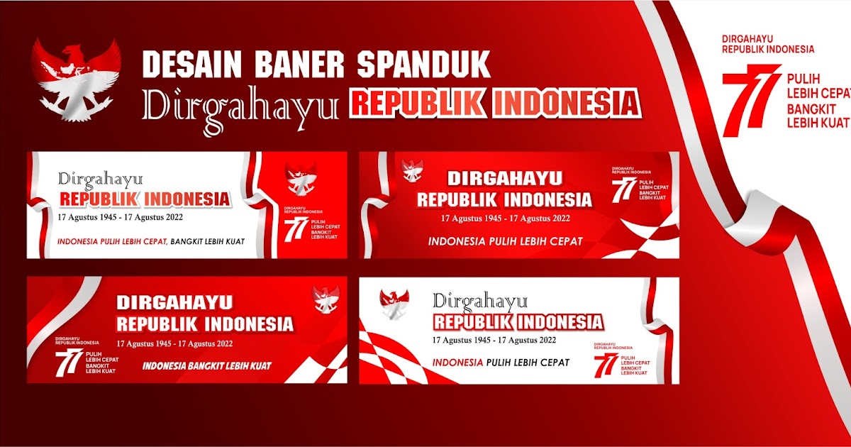 Desain Banner Spanduk Dirgahayu Hut Ri Ke 77 Tahun 2022 Cdr Free