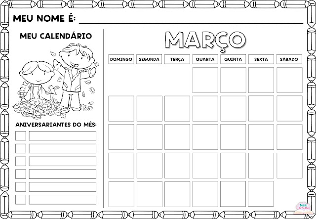 Calendário Da Turminha • Março2023