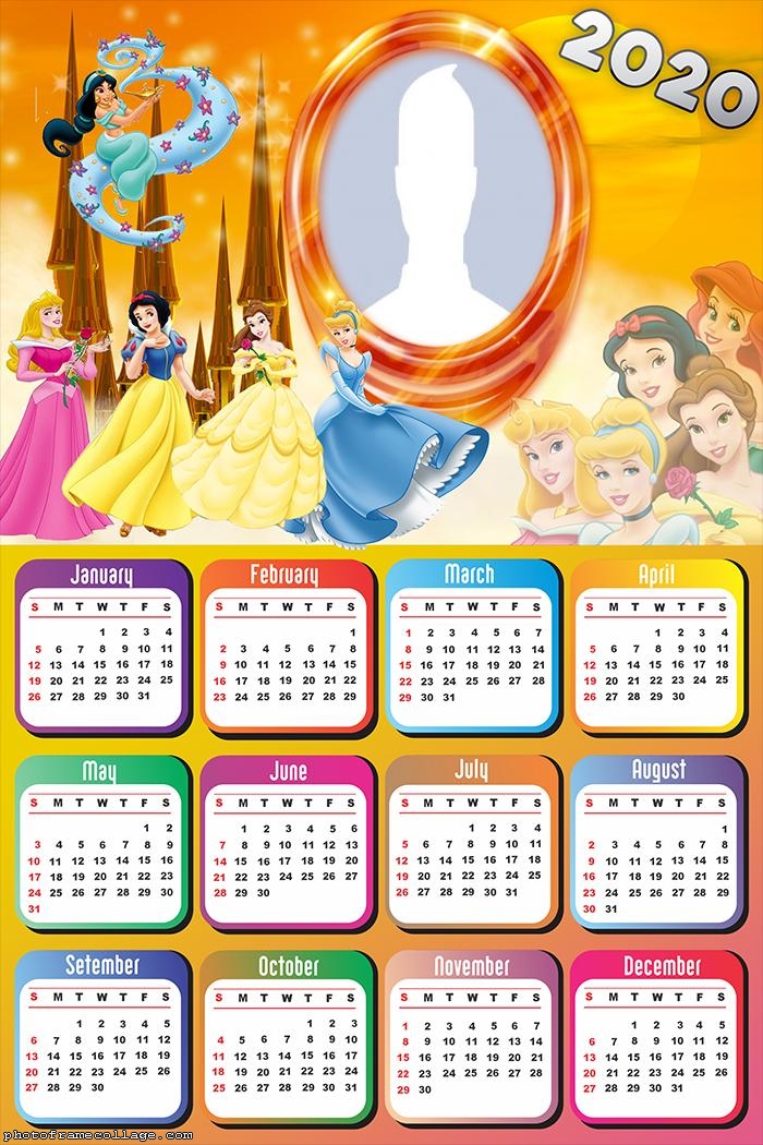 Princesas Disney Calendario 2020 Para Imprimir Gratis Ideas Y