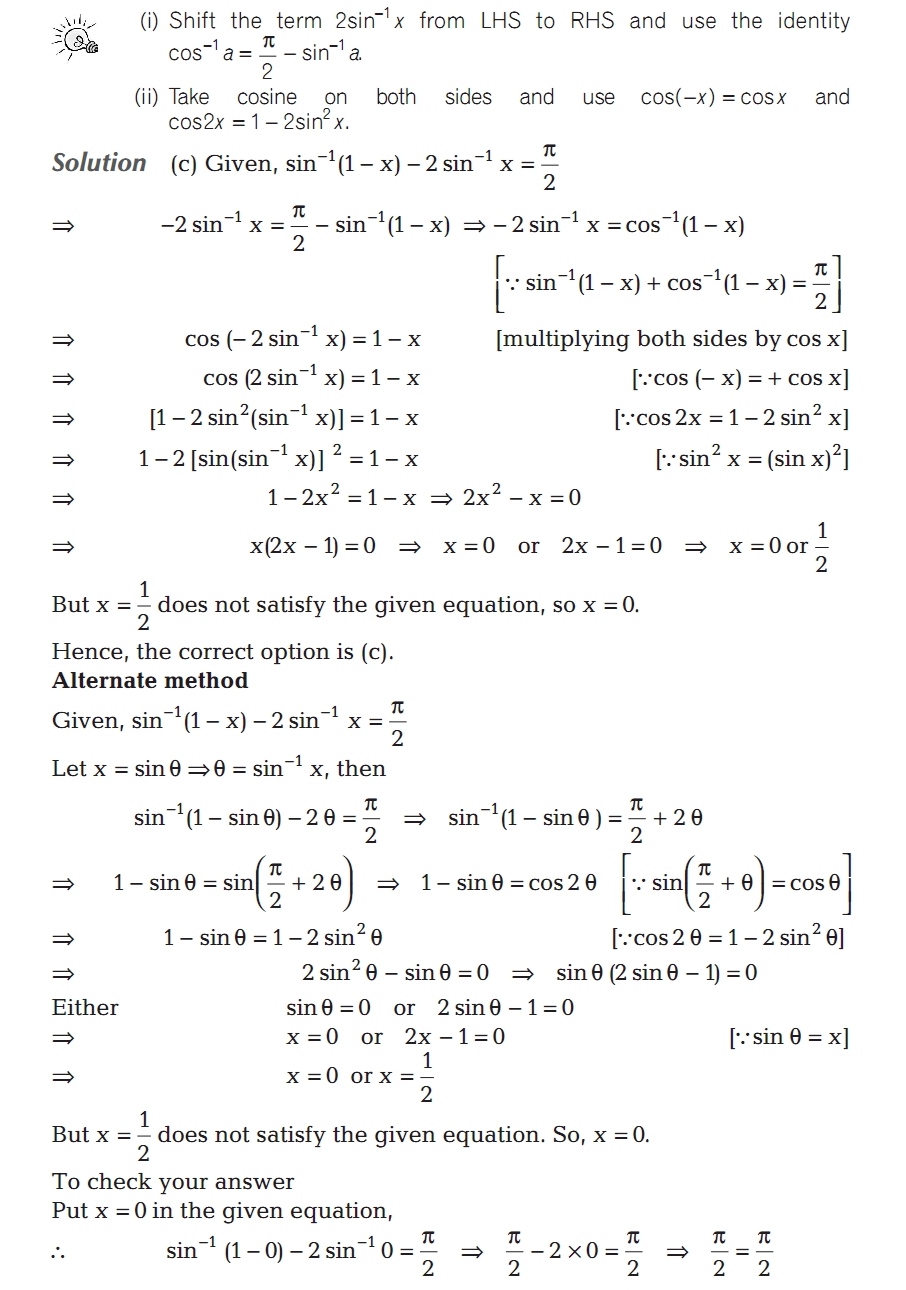 Ncert Solutions For Class 12 Maths Chapter 2 Inverse Trigonometric