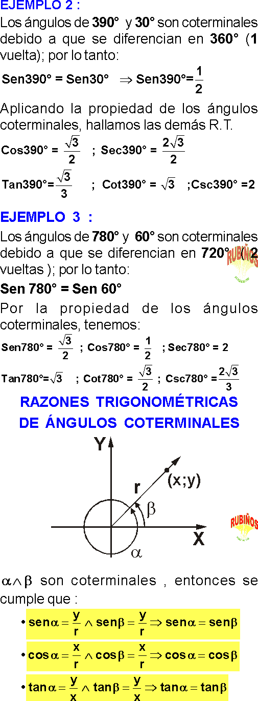 Razones TrigonomÉtricas De Ángulos En PosiciÓn Normal Ejercicios