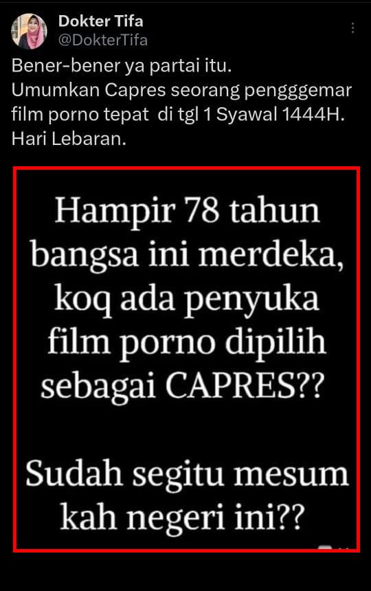 Dr Tifa Hampir 78 Tahun Bangsa Ini Merdeka Koq Ada Penyuka Film