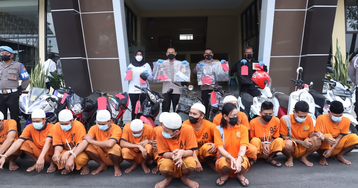 Berhasil Mengungkap 7 Kasus Curanmor Polres Blitar Amankan 13