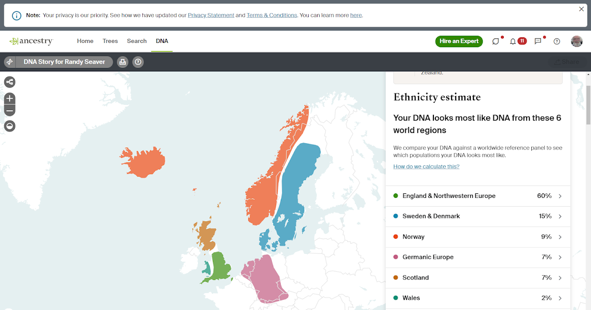 Genea Musings My Latest Ancestrydna Ethnicity Estimate And Communities