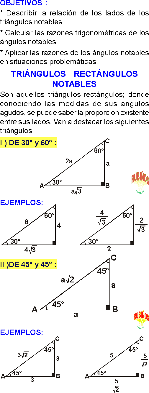 Razones TrigonomÉtricas De Ángulos Notables Ejercicios Resueltos Pdf