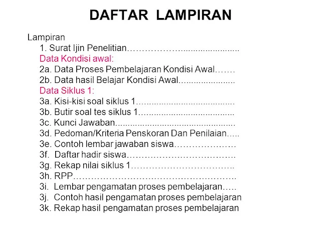 Contoh Penulisan Lampiran Skripsi Makalah Dan Laporan Yang Baik Dan