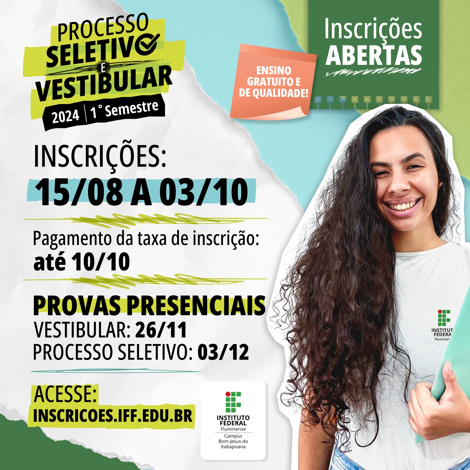 InscriÇÕes Abertas Para Cursos TÉcnicos E Superiores Gratuitos Do Iff