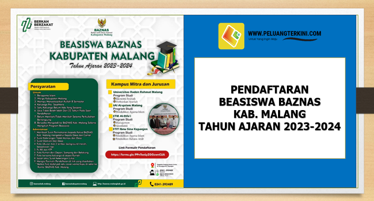 Pendaftaran Beasiswa Baznas Kabupaten Malang Tahun Ajaran 2023 2024