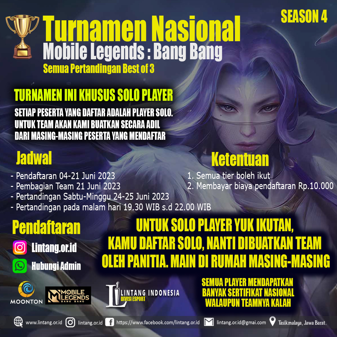 Download Sertifikat Turnamen Nasional Mobile Legends Bang Bang