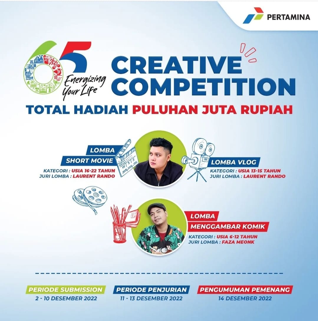 Lomba Pertamina Creative Competition Telah Dibuka Total Hadiah Jutaan