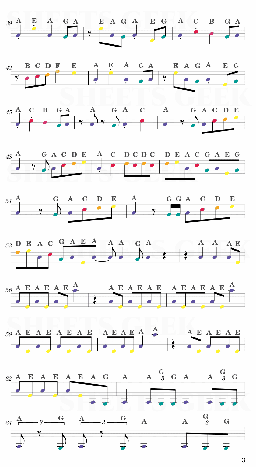 Idol Yoasobi Oshi No Ko Opening Easy Sheet Music