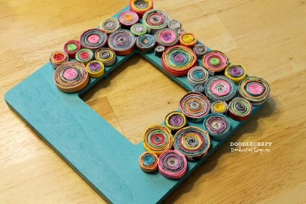 Upcycled Rolled Paper Frame Diy Craft