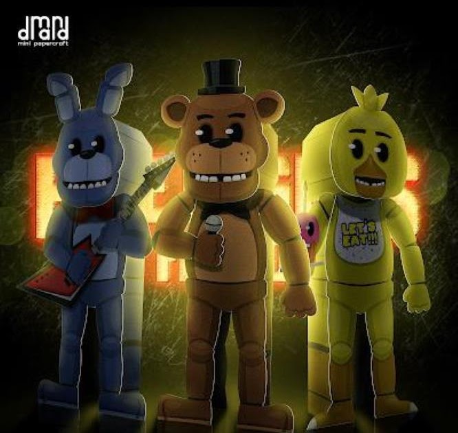 Papermau Five Nights At Freddys Freddie Bonnie And Chica Paper