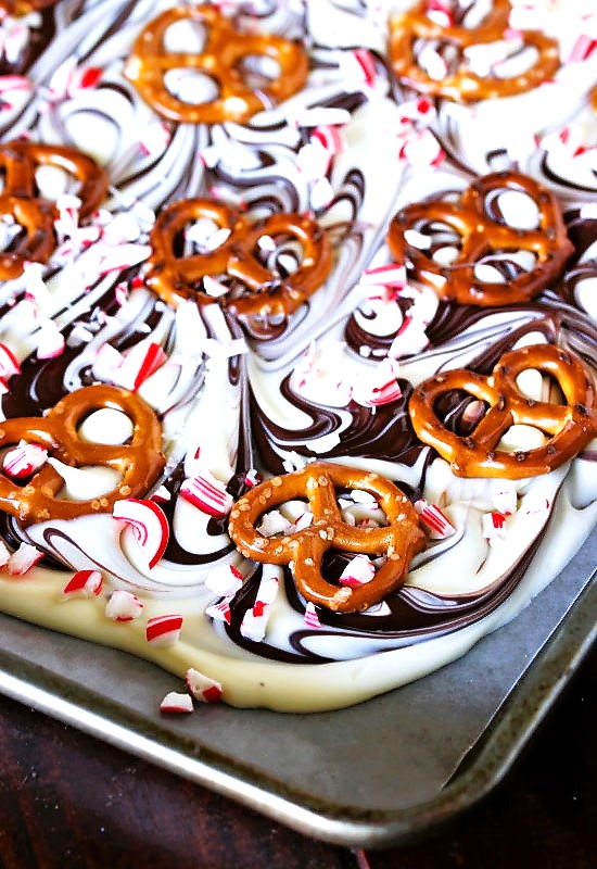 Easy White Chocolate Peppermint Pretzel Bark Step By Step The