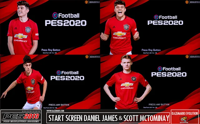 Pes 2013 Start Screen Daniel James And Scott Mctominay Mu Kazemario