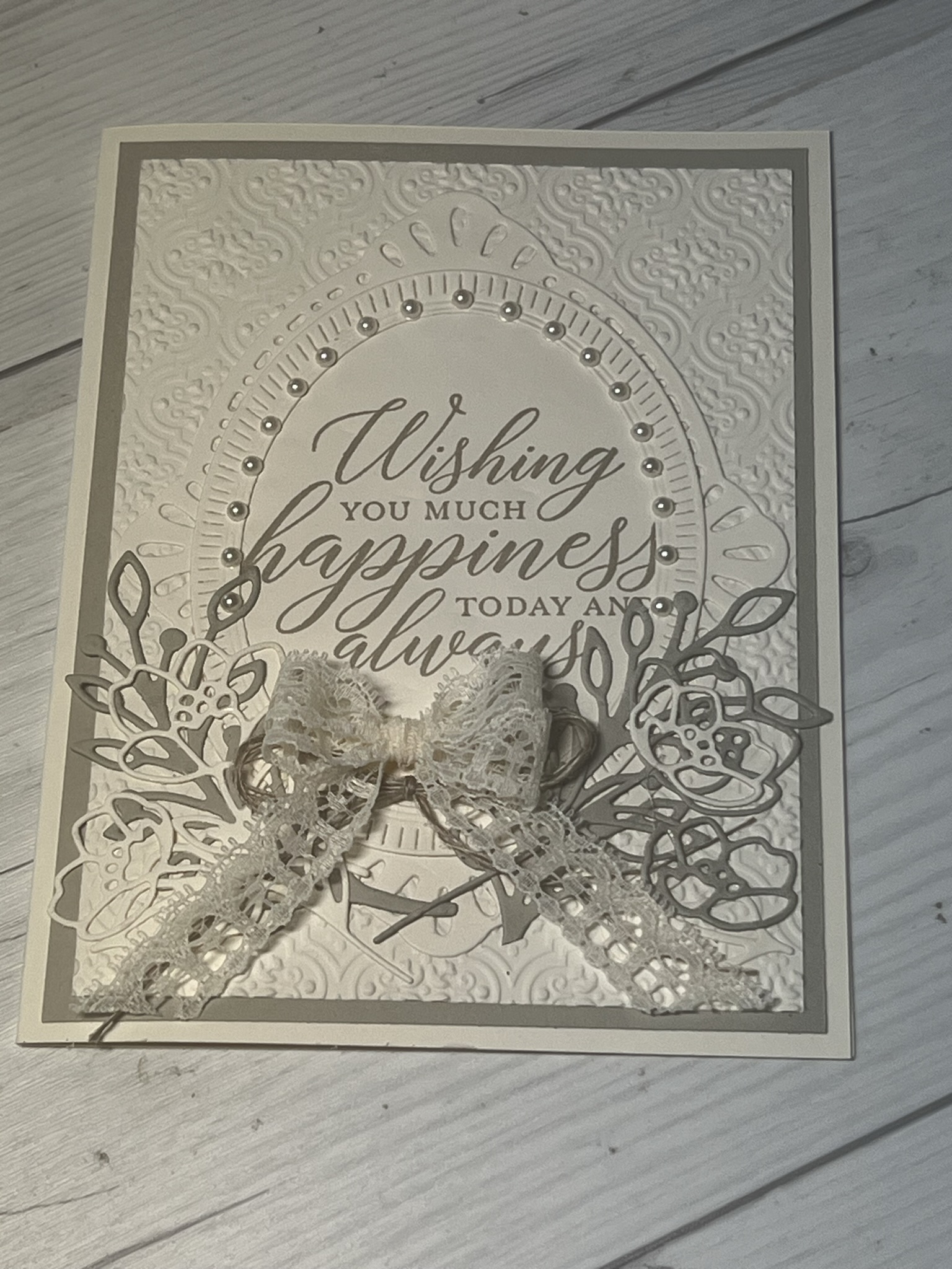 Stamped Sophisticates Wedding Card Using Framed Florets And Cottage