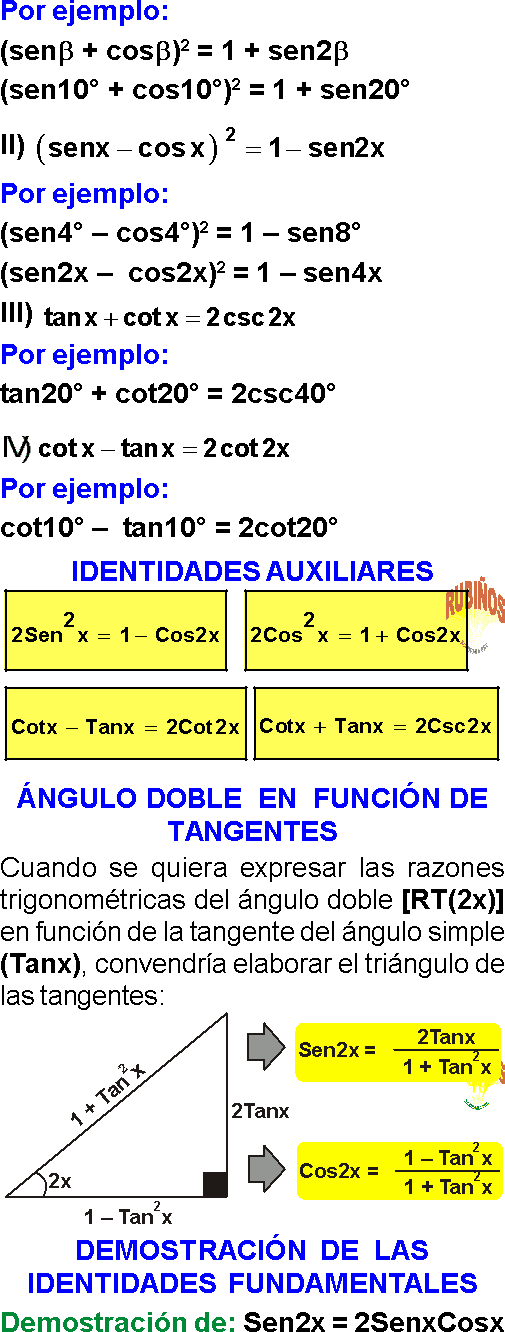 Identidades Del Ángulo Doble Ejercicios Resueltos De TrigonometrÍa Pdf