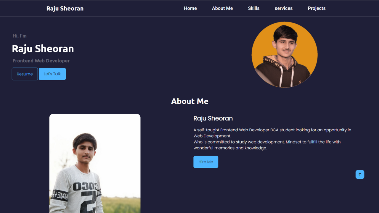 Complete Responsive Personal Portfolio Website Using Html Css And Javascript